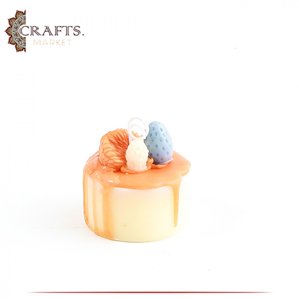 Handmade Orange Cake-Shaped Candle