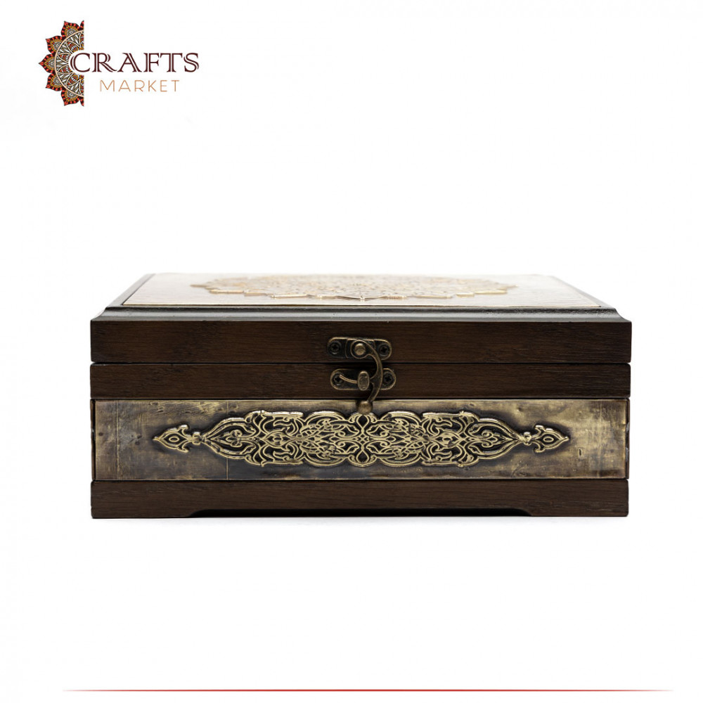 Wooden box decorated with Copper with metal lock | Crafts.Market