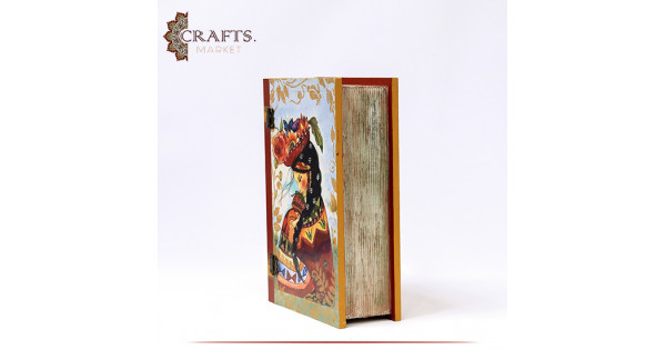 Handmade Wooden Box with a "Book" Design