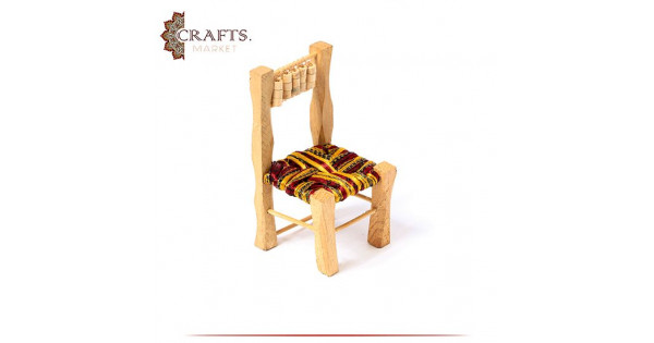 Handmade Miniature Wood Chair Desk Decor