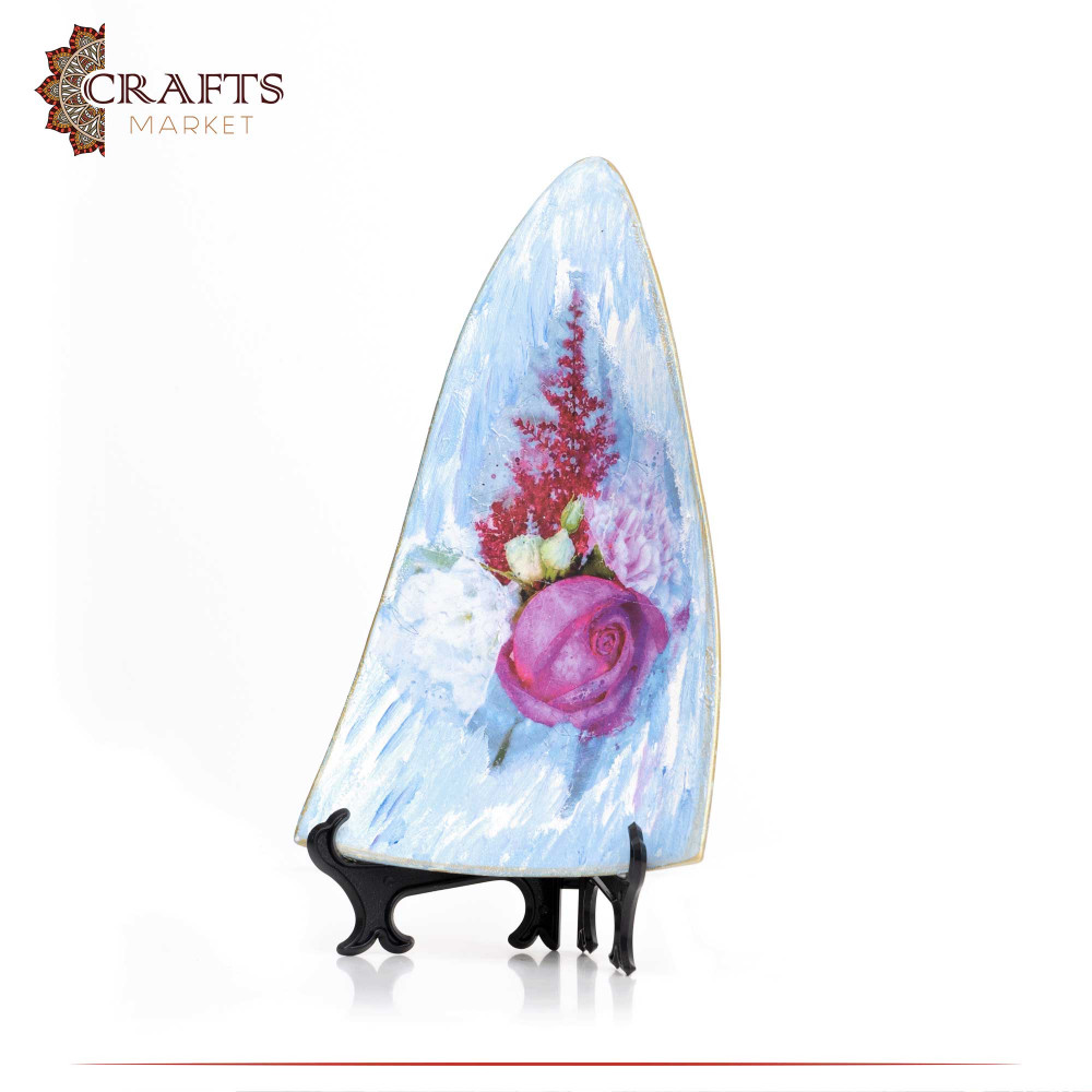 Hand-decorated Porcelain Dish, Table Decor with decoupage Art in a ...