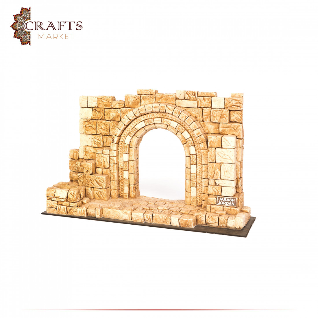 Handmade Reinforced gypsum anthropomorphic with an " Jerash Arches" Design