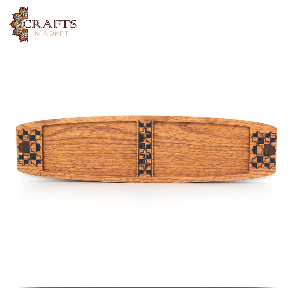 Handmade Brown Serving Plate with a "Andalus" design