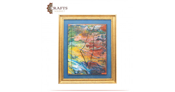 Abstract painting with a map of Palestine | Crafts.Market