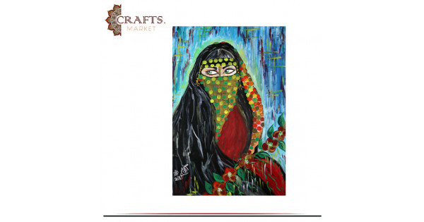 Handmade Gouache Drawing "SAMRA" Design Wall Art